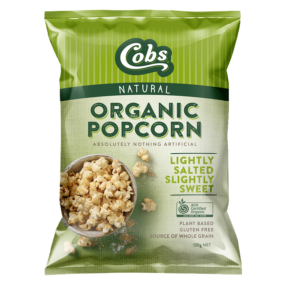 Cobs Lightly Salted Slightly Sweet Organic Popcorn 120g – Organicbox